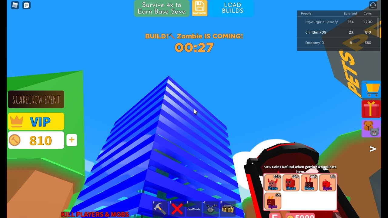 ROBLOX BUILD TO SURVIVE SIMULATOR - YouTube