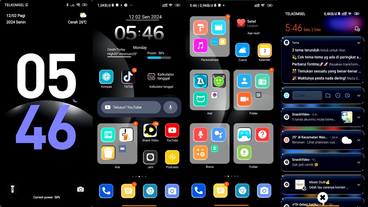 Tema Xiaomi Alp V9 HyperOS Dark Mode Aestetic Tembus Akar & Boot ...