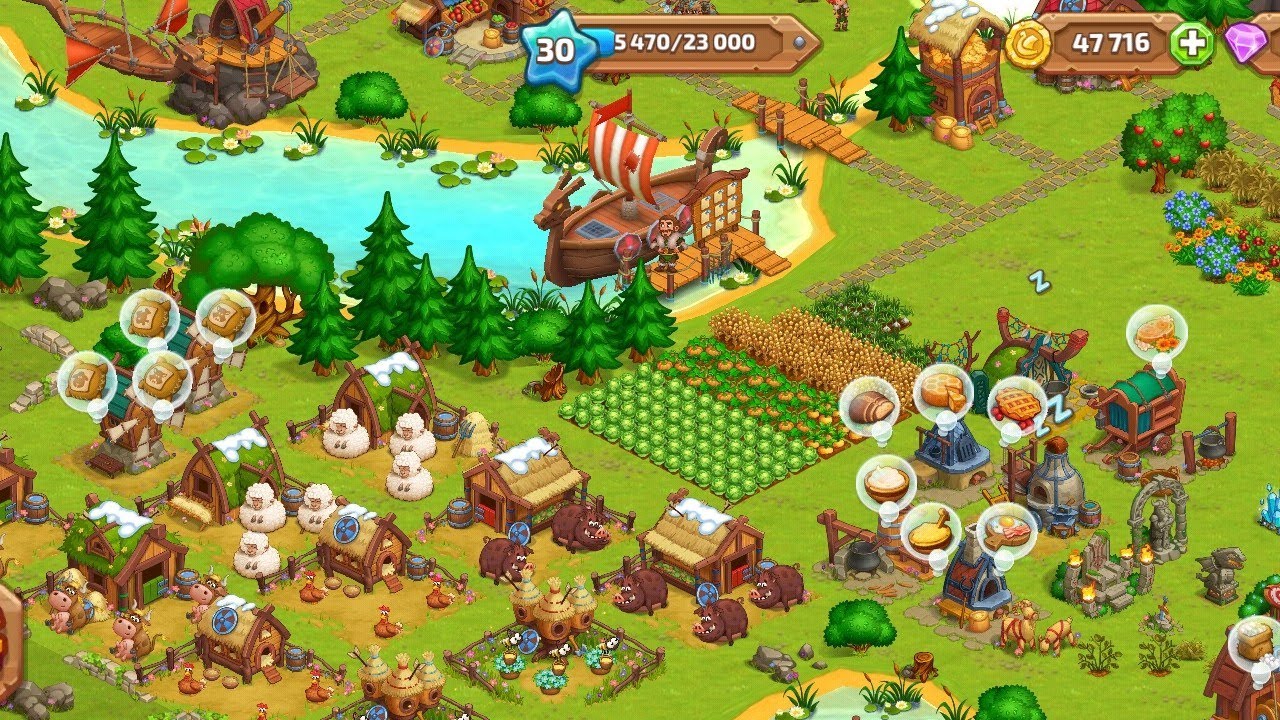 Fun game! North farm Level30 part 2 #offlinegames - YouTube