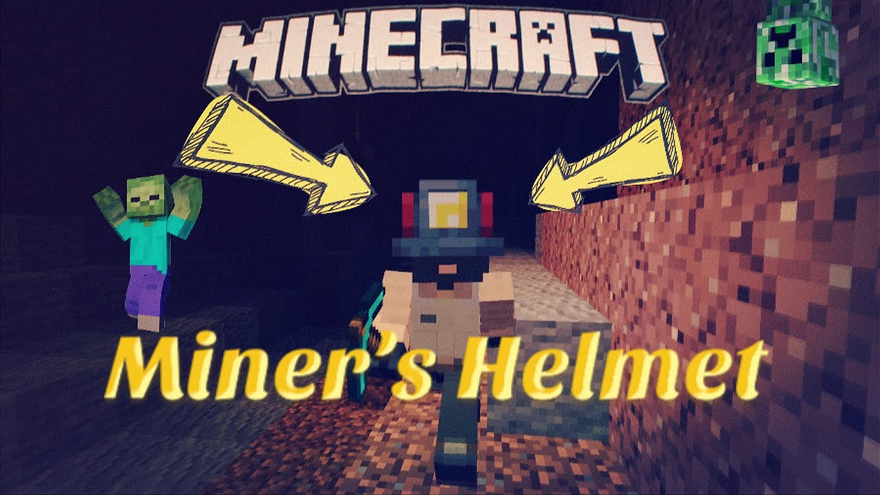 Miner’s Helmet 👷 Minecraft mod - YouTube