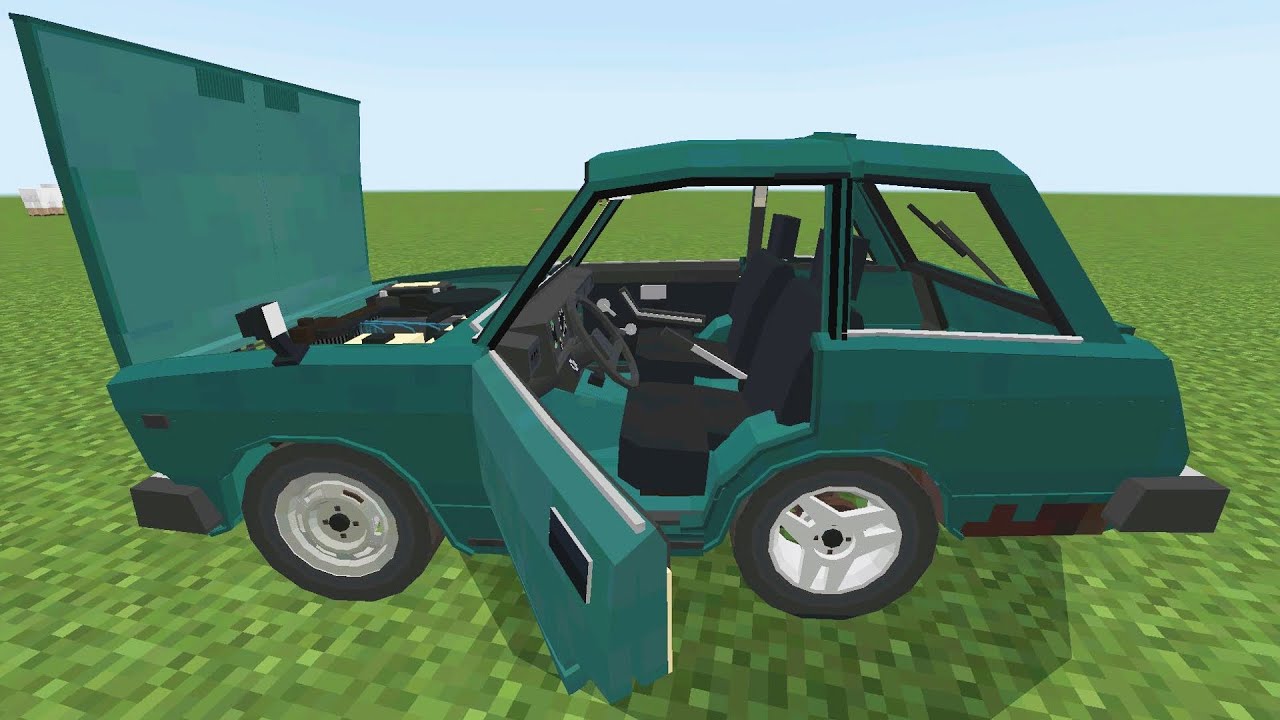 LADA classic Zhiguli addon in Minecraft PE - CAR MOD MCPE - YouTube
