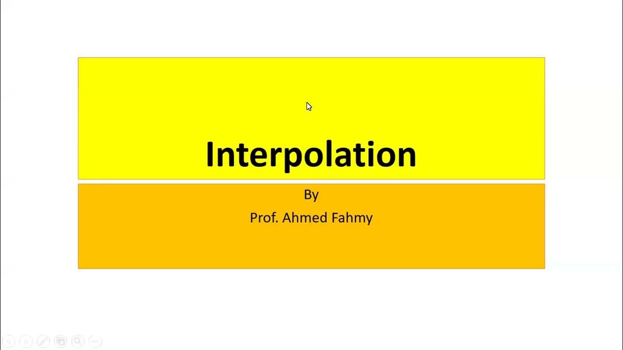 Numerical Methods in Arabic/English (Lecture # 5): Interpolation (part 1) - YouTube