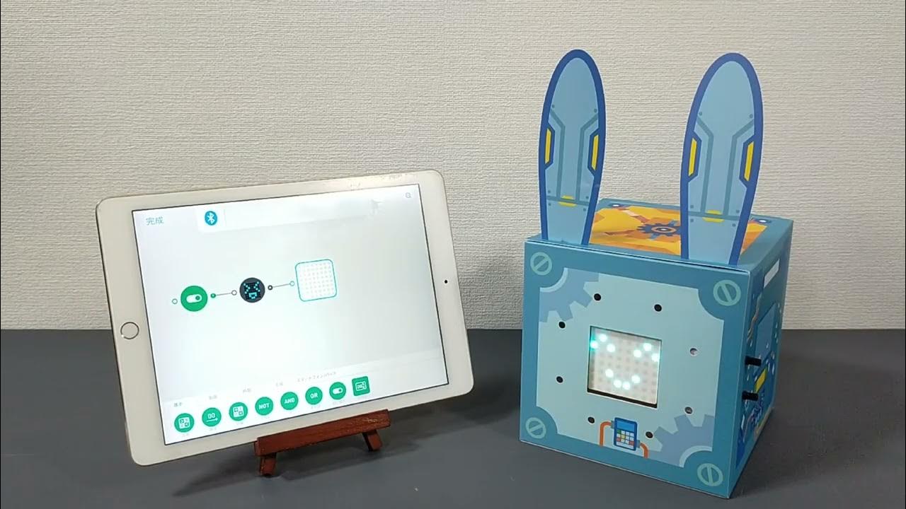 「Makeblock Neuron Inventor Kit」の作例：楽しそうなウサギちゃん - YouTube