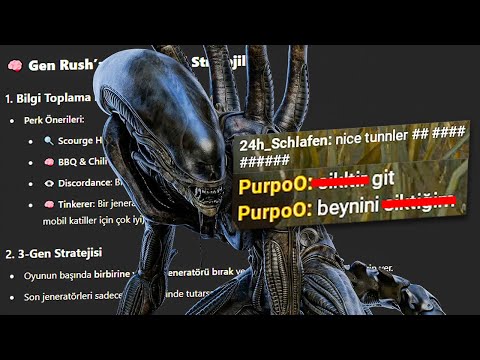 ChatGPT'DEN ALDIĞIM TAKTİKLERLE XENOMORPH OYNUYORUM - Dead by Daylight TÜRKÇE