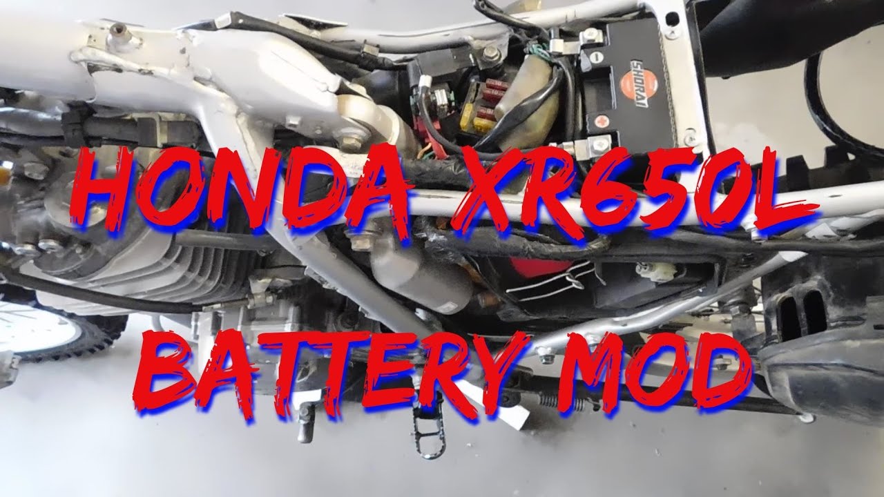 Honda XR650L Battery Box Mod. - YouTube