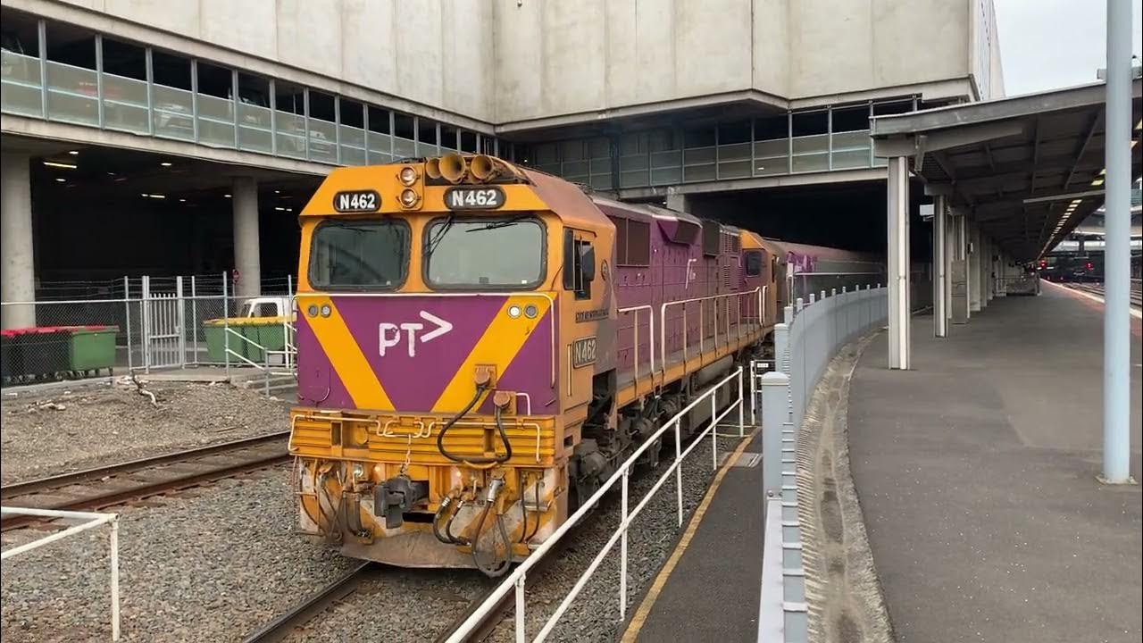 V/Line N462 City of Shepparton Departing Southern Cross Station to Warrnambool Leslie RS5T HORN ...