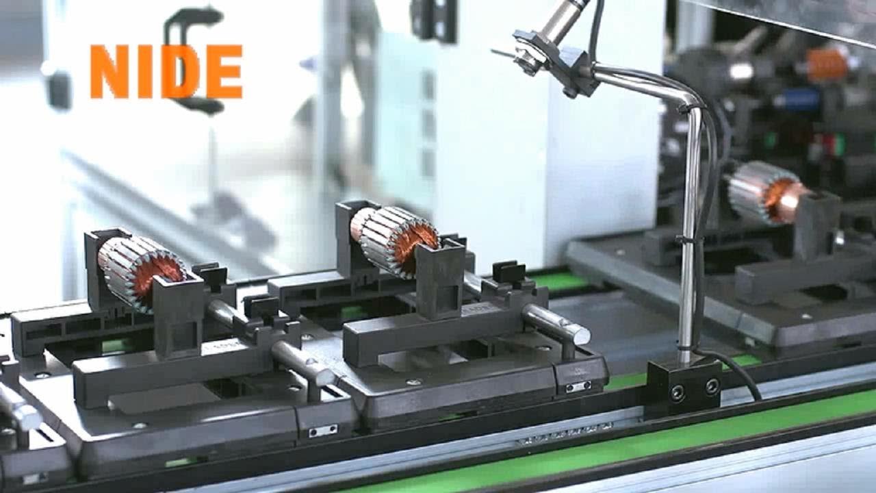 automatic rotor winding machine - YouTube
