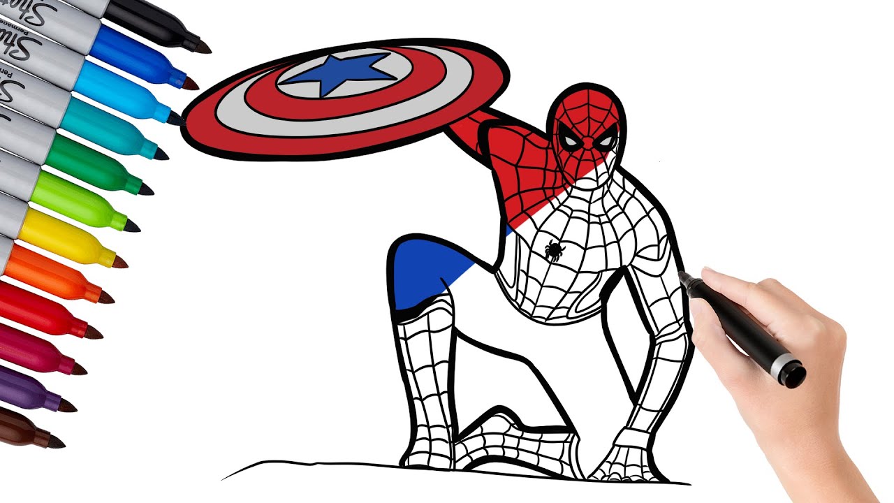 🔴How to Draw Spiderman No Way home -🌟 Easy Step by Step Drawing Spider ...