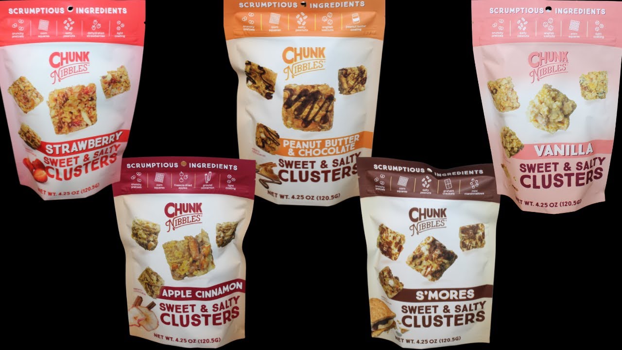 Chunk Nibbles: Strawberry, Apple Cinnamon, Peanut Butter & Chocolate, S ...