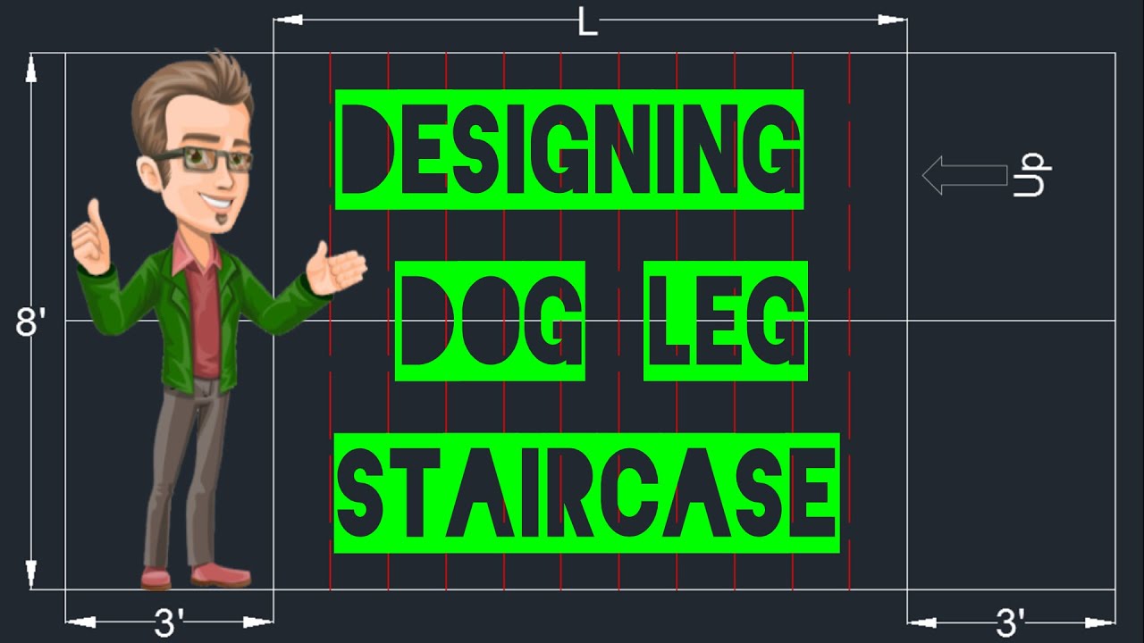 How to design dog leg staircase - YouTube