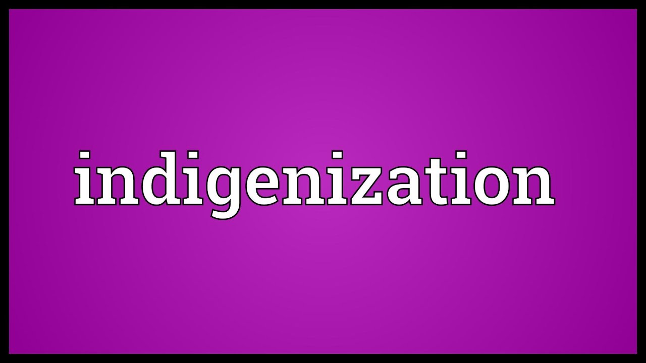Indigenization Meaning - YouTube