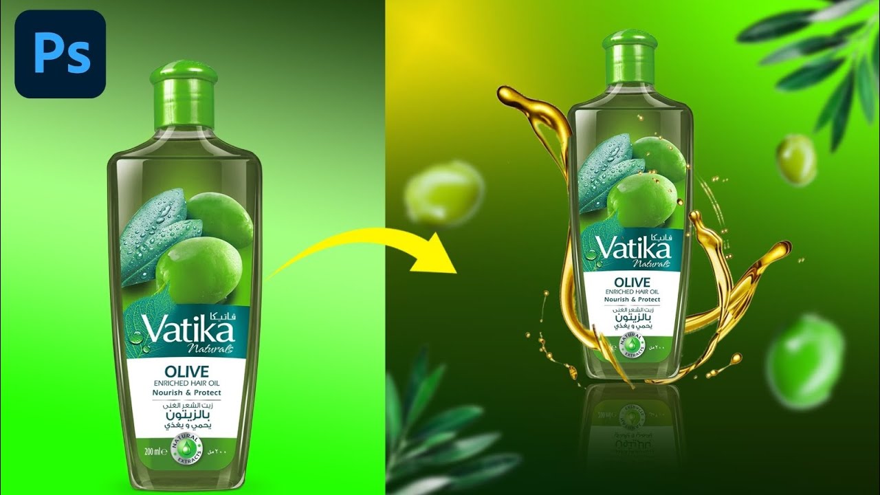 photo Shop Tips and Triks. Vatika Oil Design. - YouTube