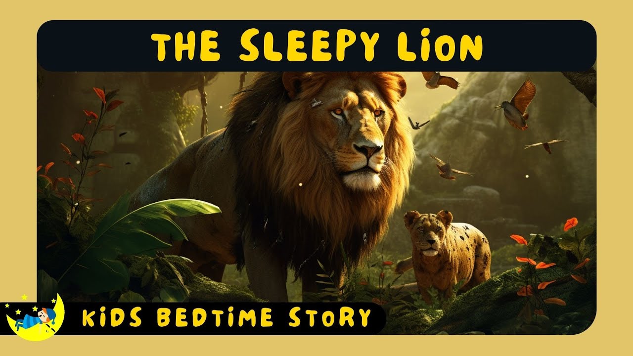 🦁 The Sleepy Lion | 🌙 Kids Bedtime Stories with Moral Lesson and ...