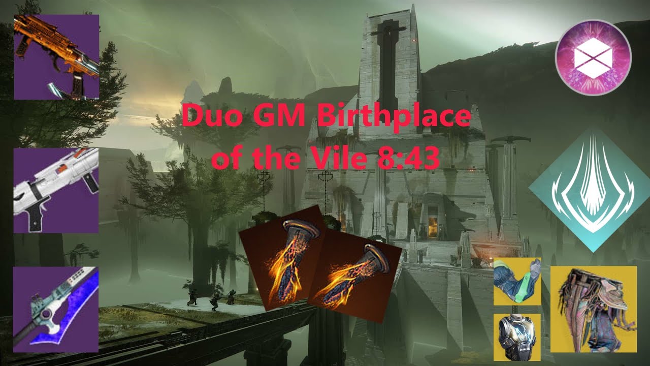 Duo GM Birthplace of the Vile 8:43 - Prismatic Titan S25 Revenant - YouTube