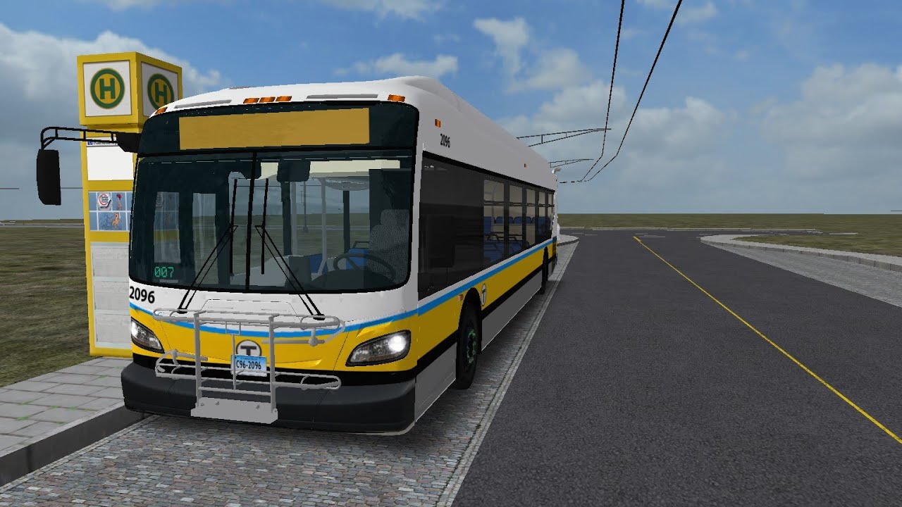 MBTA Route 171 Logan Airport (New Flyer XDE40 #1853) Surprise OMSI 2 ...