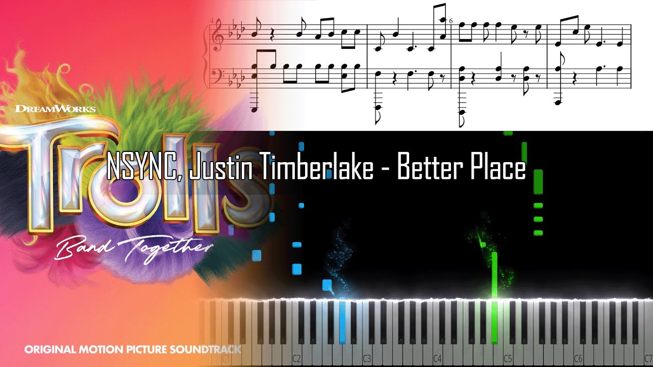 NSYNC, Justin Timberlake - Better Place - Piano Tutorial - Free ...