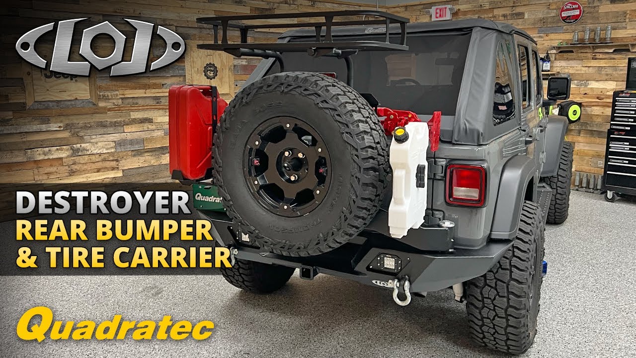 LoD Offroad Destroyer Series Rear Bumper Tire Carrier With Accessory LoD Offroad Destroyer Series Rear Bumper Tire Carrier With Accessory