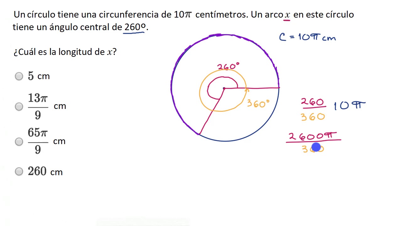 Ángulos, longitudes de arco y funciones trigonométricas - ejemplo más ...