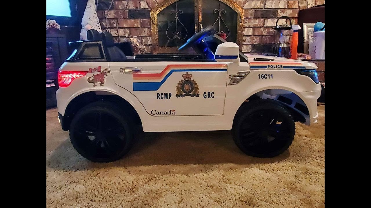 NEW CUSTOM RCMP Kids power ride on toy police car Range Rover SUV with ...