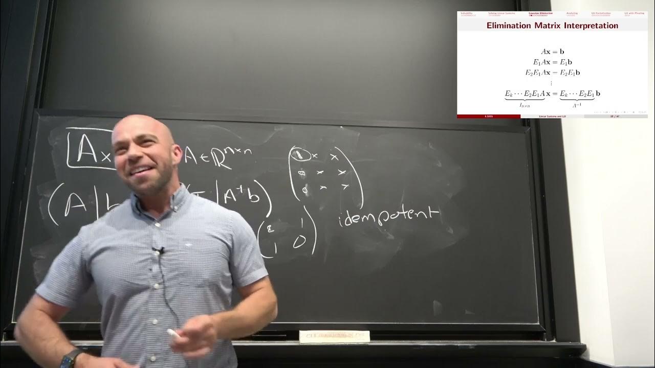 Applied Numerical Algorithms, fall 2023 (lecture 3): LU factorization, designing linear systems ...