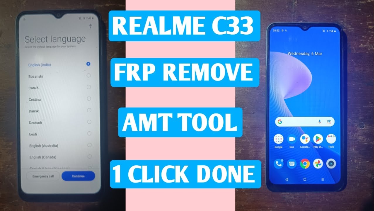 realme C33 rmx (3624) frp remove Android multi tool one click - YouTube