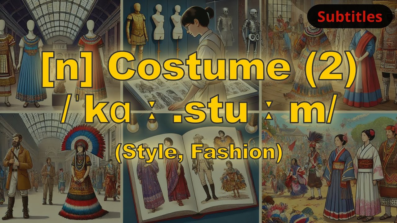 [n] Costume Meaning (Style, Fashion) with 5 examples - YouTube