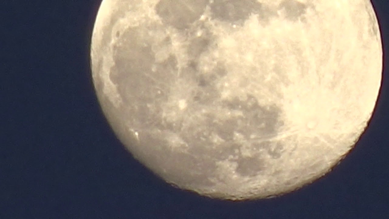 Moon with 1200mm equivalent - YouTube