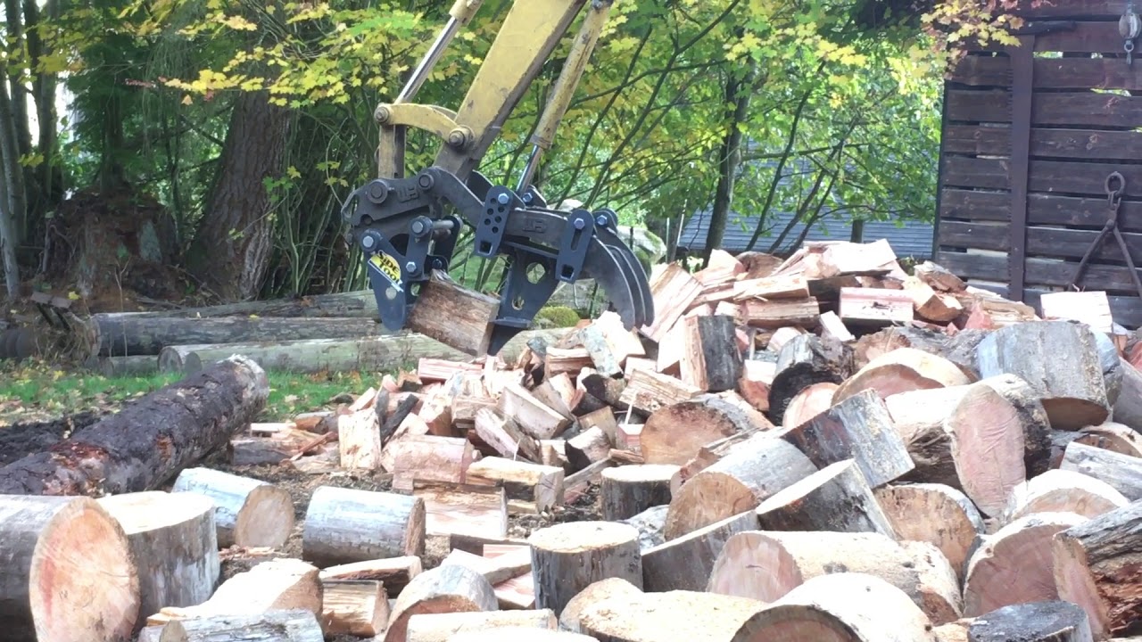 Wood Splitter attachment - SideTool - YouTube