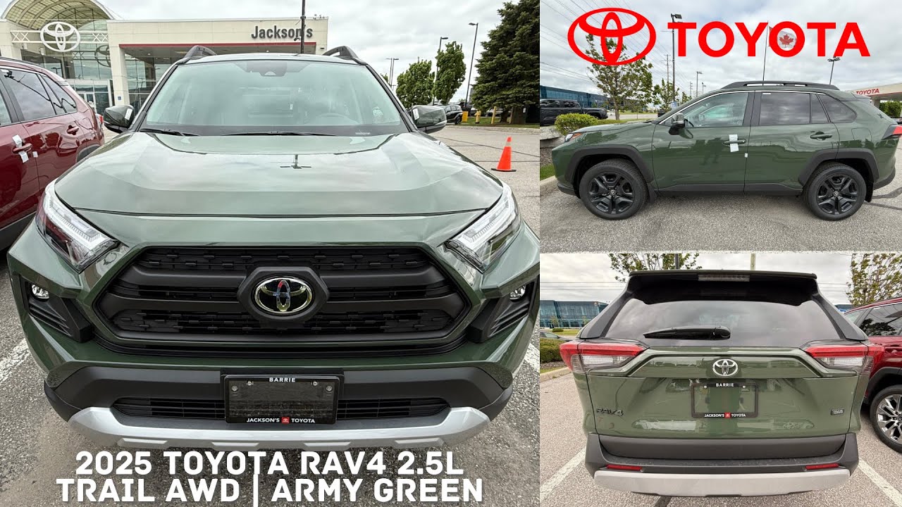 2025 TOYOTA RAV4 2.5L TRAIL AWD | ARMY GREEN - YouTube