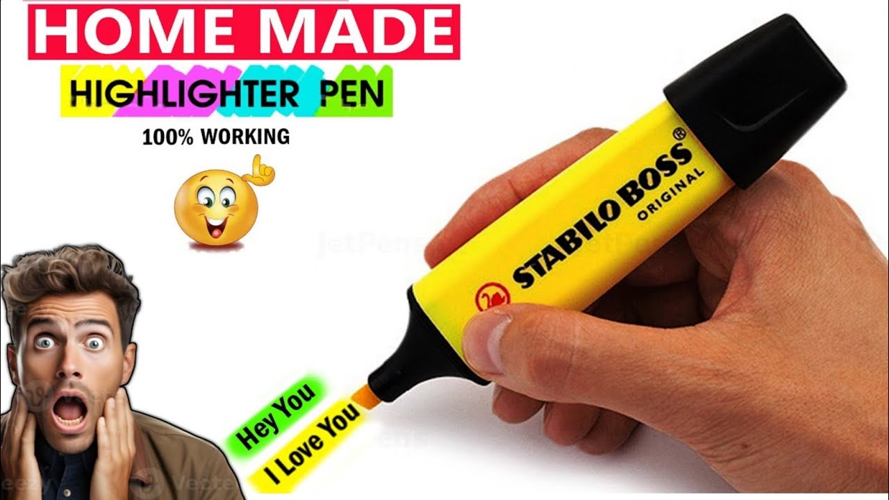 diy highlighter pen without paints | How to make highlighter pen at ...