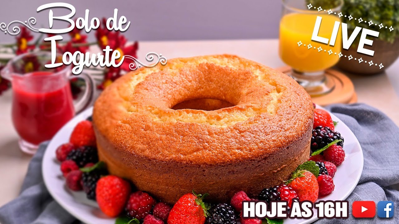 🔴 LIVE - BOLO DE IOGURTE - CHEF SILVIA NICOLAU - YouTube