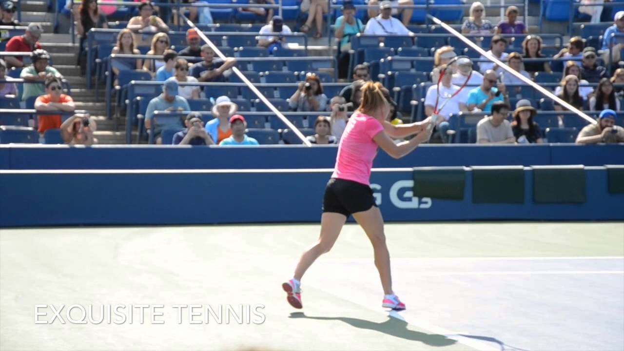 Simona Halep Practice US Open 2014 - YouTube