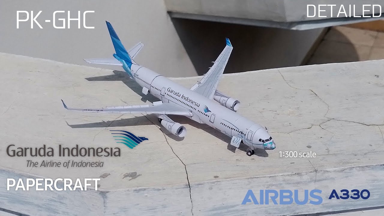 PAPERCRAFT | Garuda Indonesia "Mask On" Airbus a330-300 scale 1:300 ...