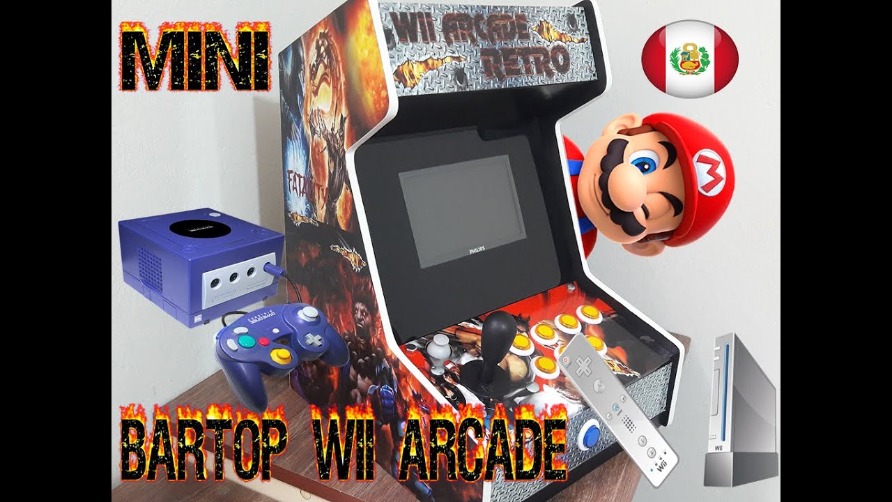 Bartop wii arcade retro(nintendo wii mini arcade)modelo único hecho en ...