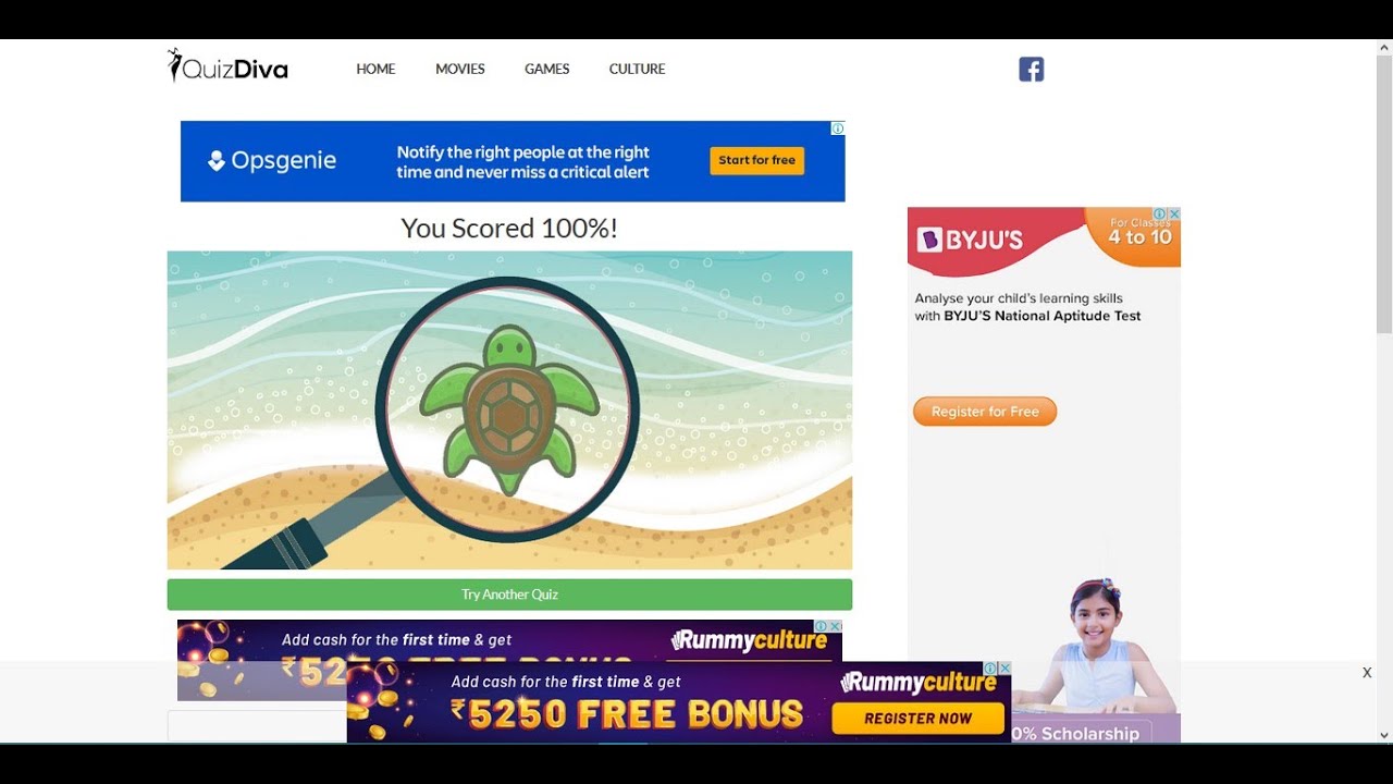 100% Score...! Latest Updated Quiz | Spot the Turtle | Quiz Diva - YouTube