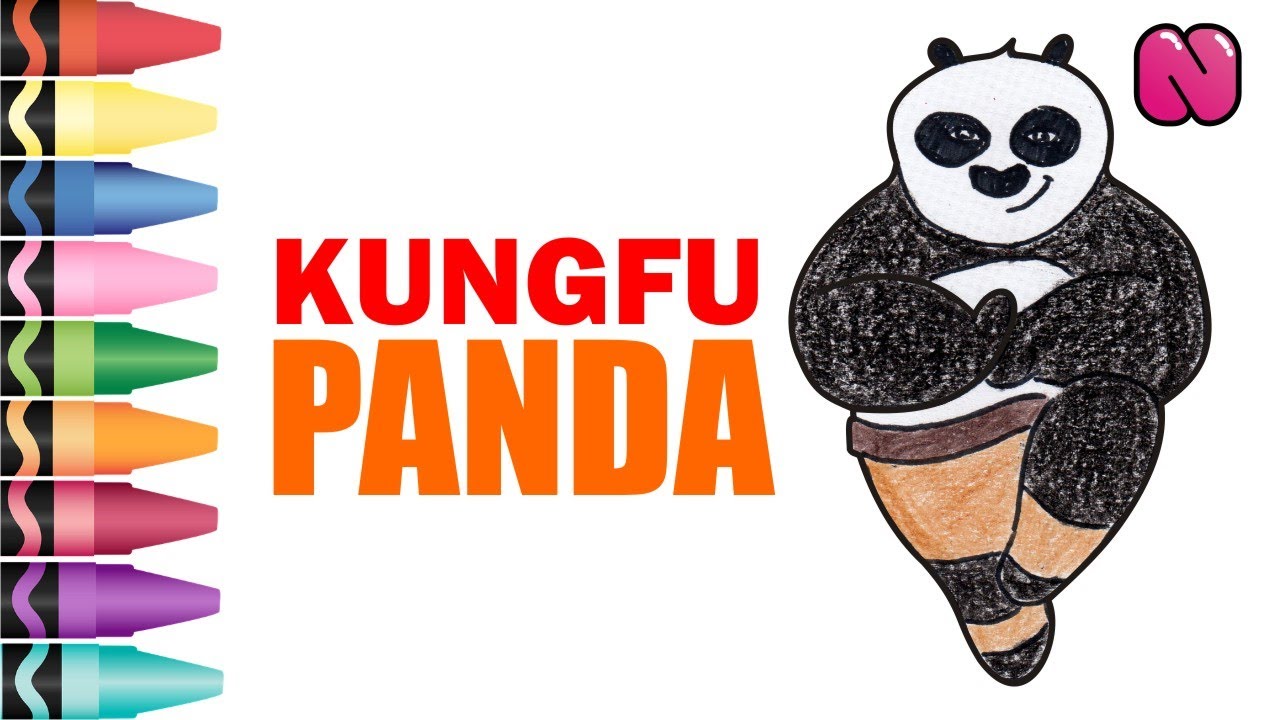 Po Kungfu Panda, Drawing And Coloring In Easy Way Step By Step - YouTube