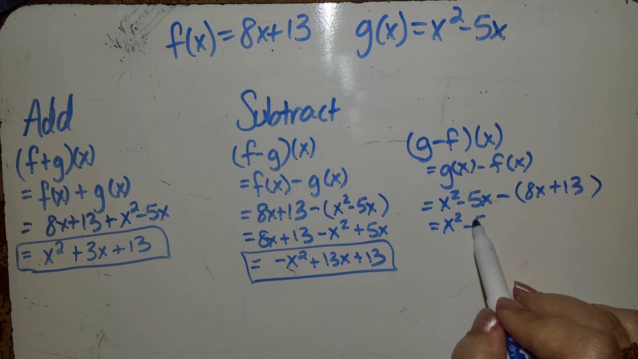 6 5 Operations Of Functions YouTube 6 5 Operations Of Functions YouTube