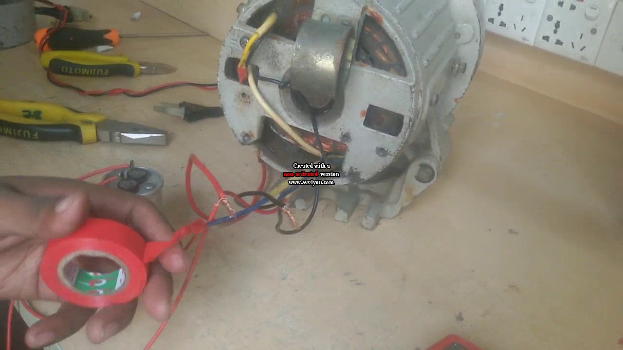 Single phase motor run by three phase supply| Single phase motor test ...