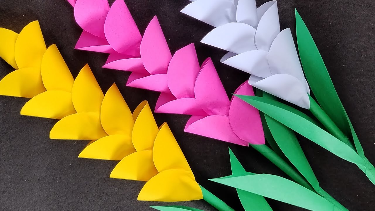 How to make flower from circles||Easy and beautiful paper flower making ...