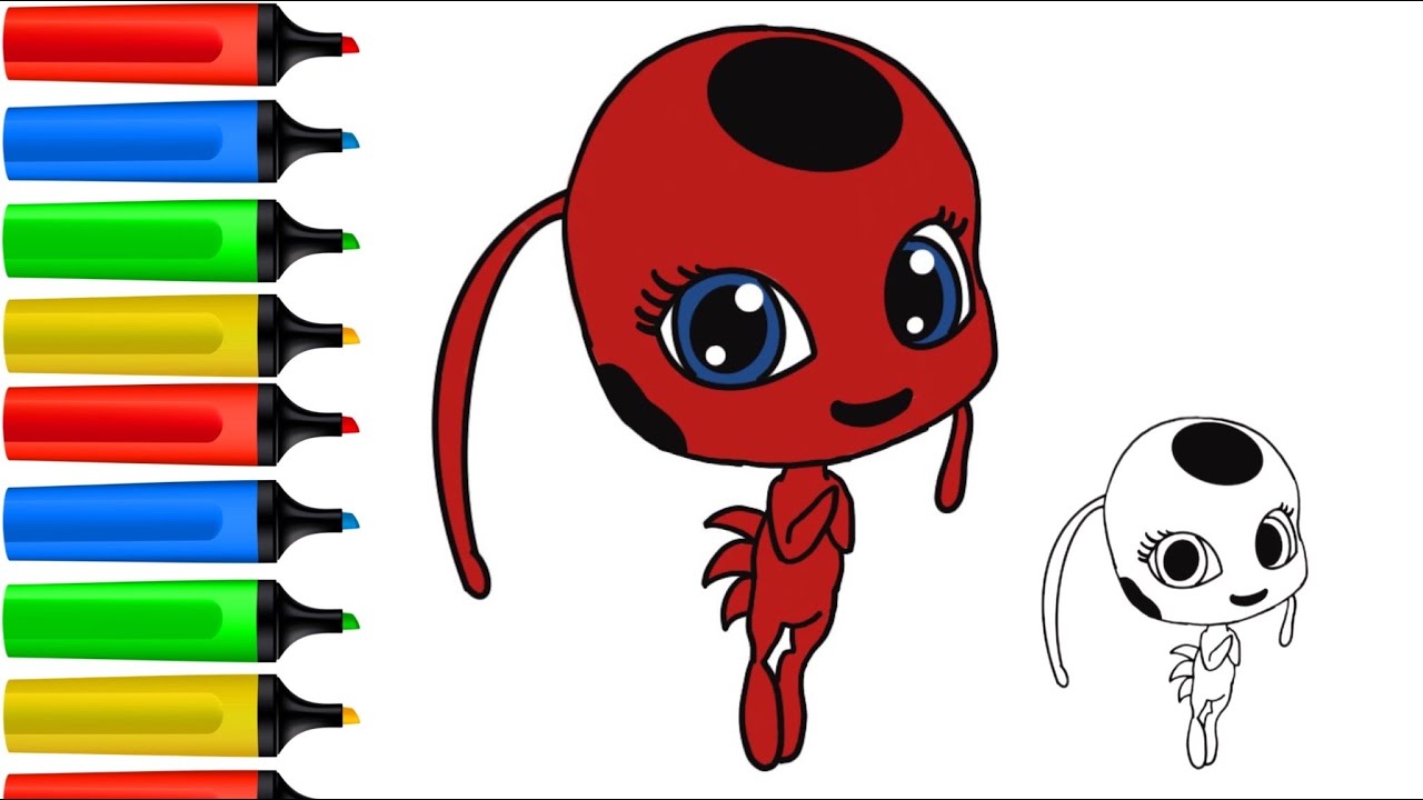 Tikki | Miraculous Ladybug digital drawing and coloring page ...
