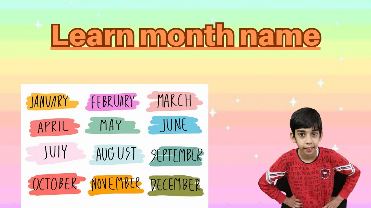 Learn month name - YouTube