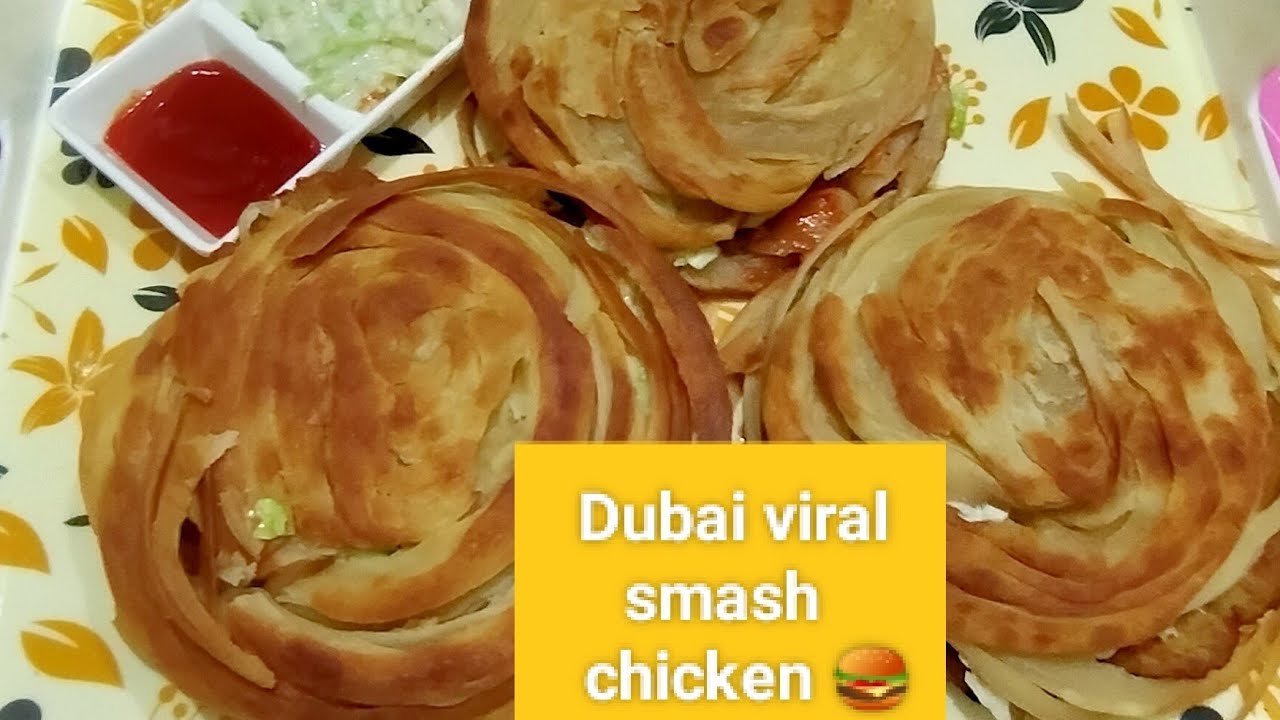 Dubai viral smash chicken burgers 🍔 by Desi Zaiqa 🥰 - YouTube