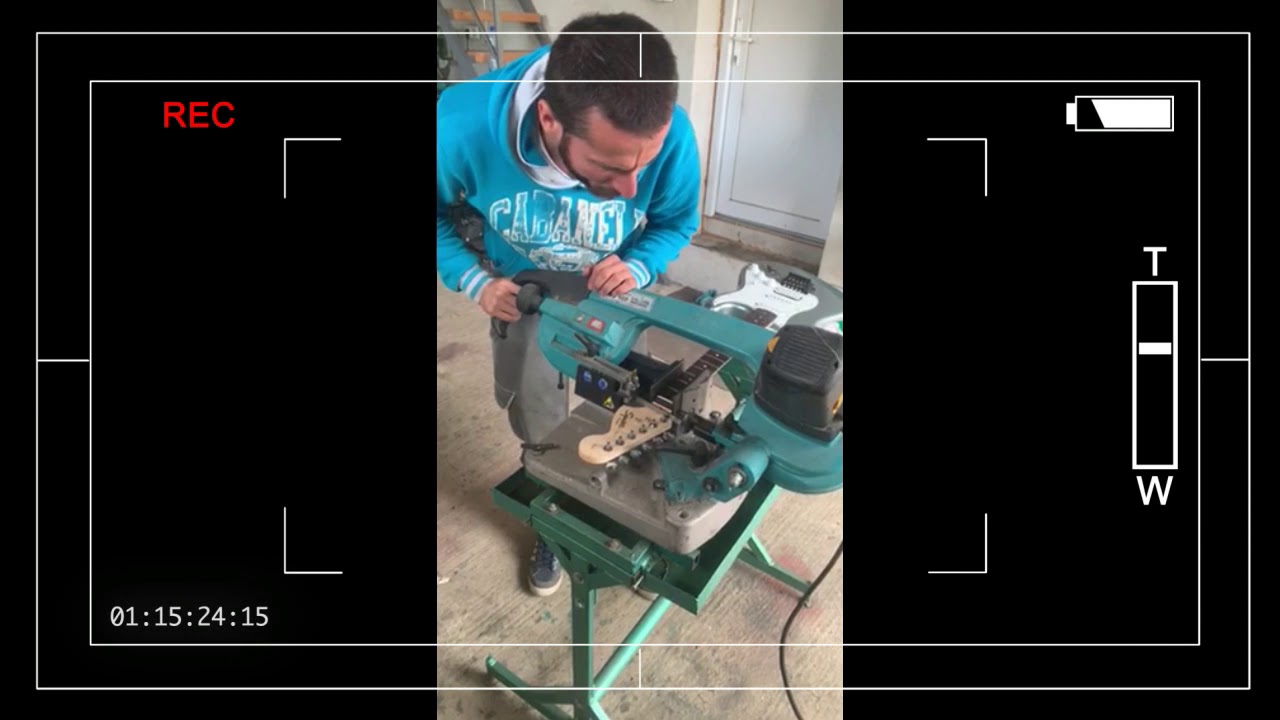 Rezanje Gitare-Fender Affinity Squier Strat Headless Mod - YouTube