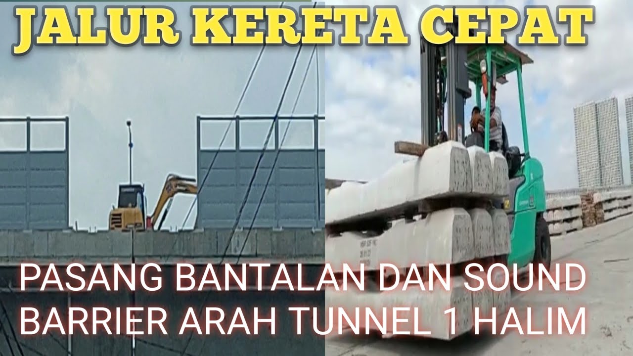 MANTAB‼️Persiapan Pasang Bantalan Rel dan Sound Barrier arah Tunnel 1 ...