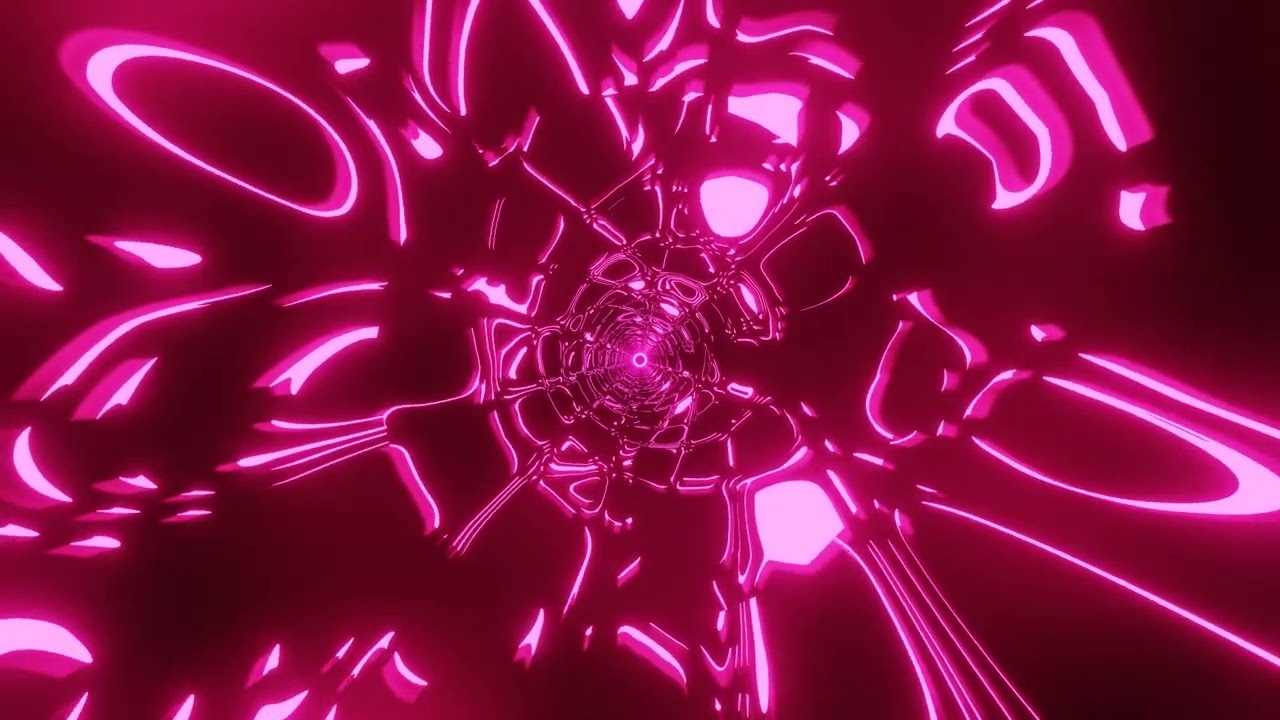 VJ LOOP NEON Pink Bokeh Tunnel Abstract Background Video Simple Lines ...