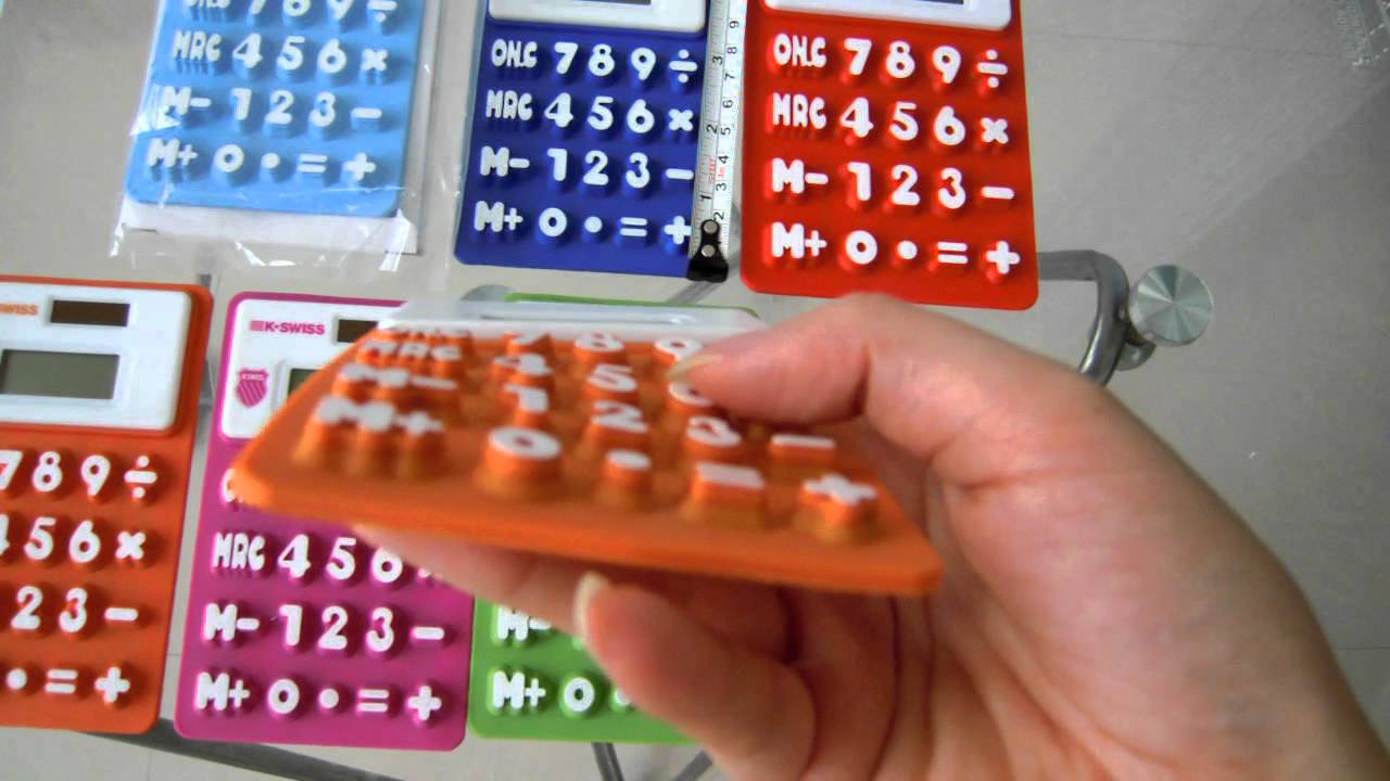 8 digits Flexible Silicone Calculator with solar, Promotional gift ...