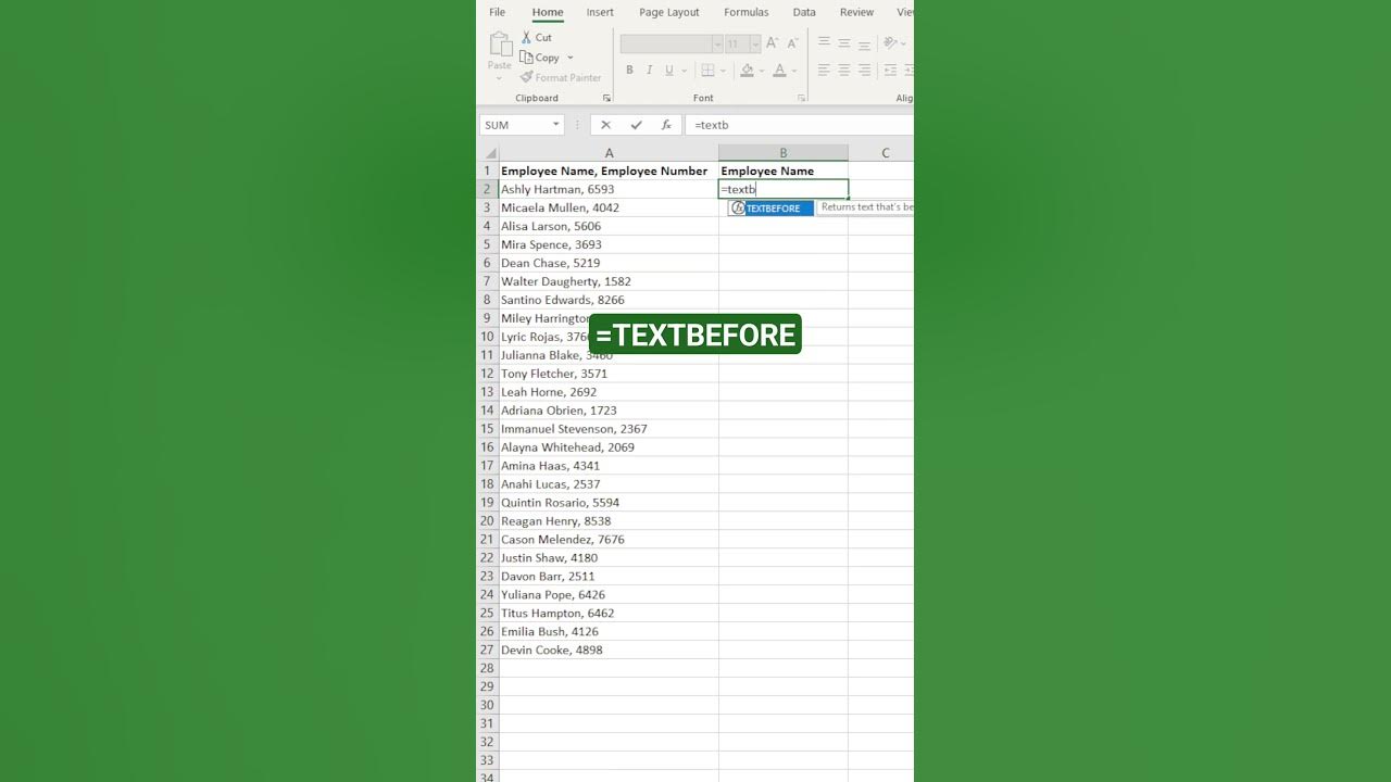 How To Use The TEXTBEFORE Function In Excel YouTube how-to-use-the-textbefore-function-in-excel-youtube