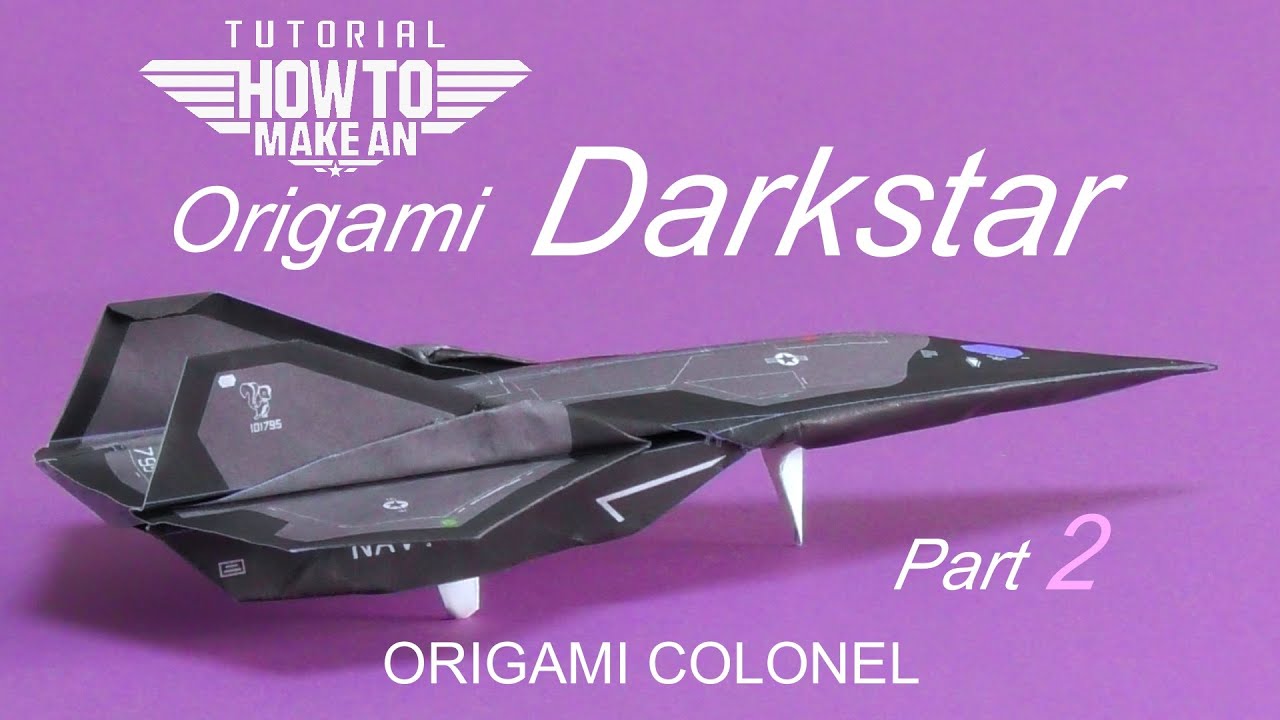 How to make an Origami "SR-72 Darkstar" hypersonic plane, English, part ...