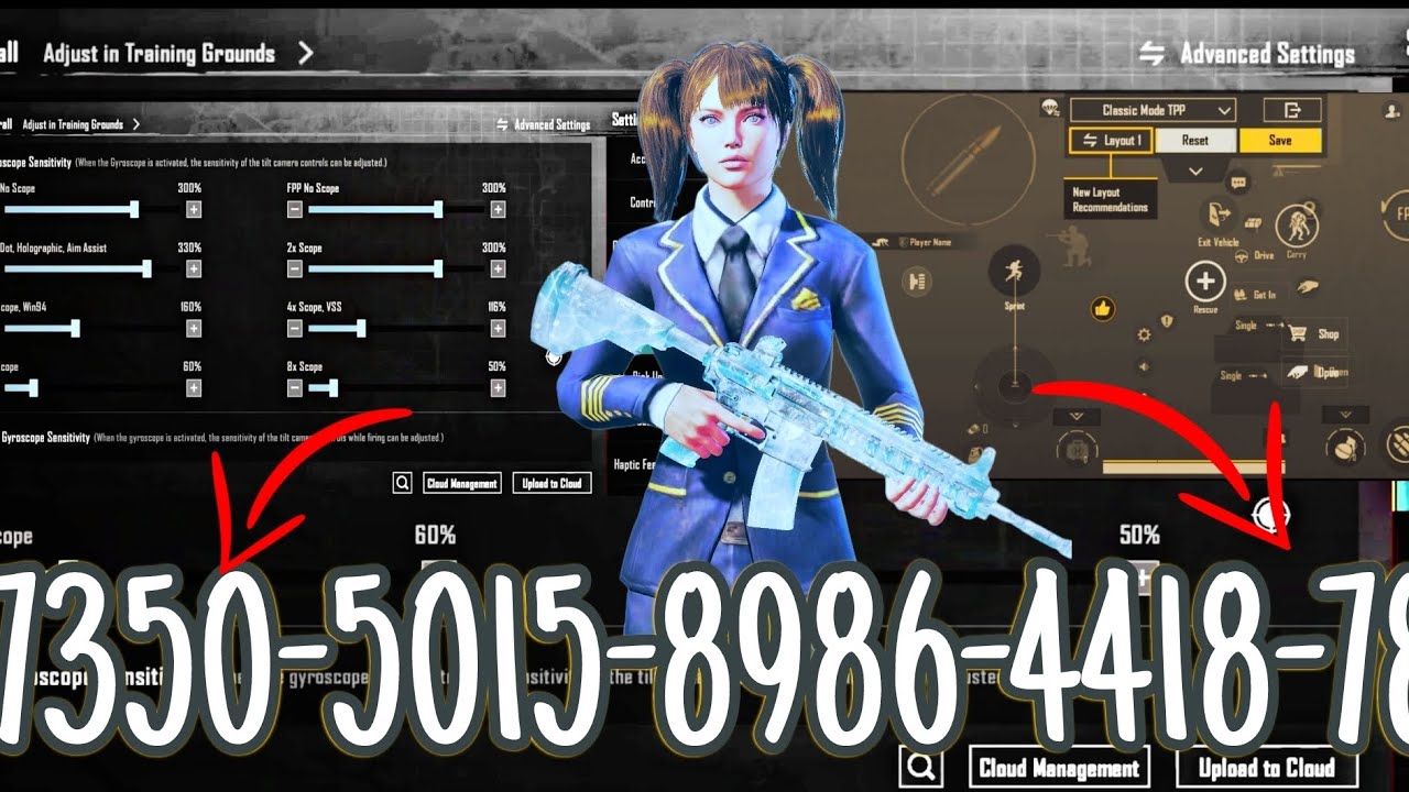 NEW UPDATE 3.2 !! ⚡BEST SENSITIVITY CODE+CONTROL SETTINGS BGMI/PUBG ...