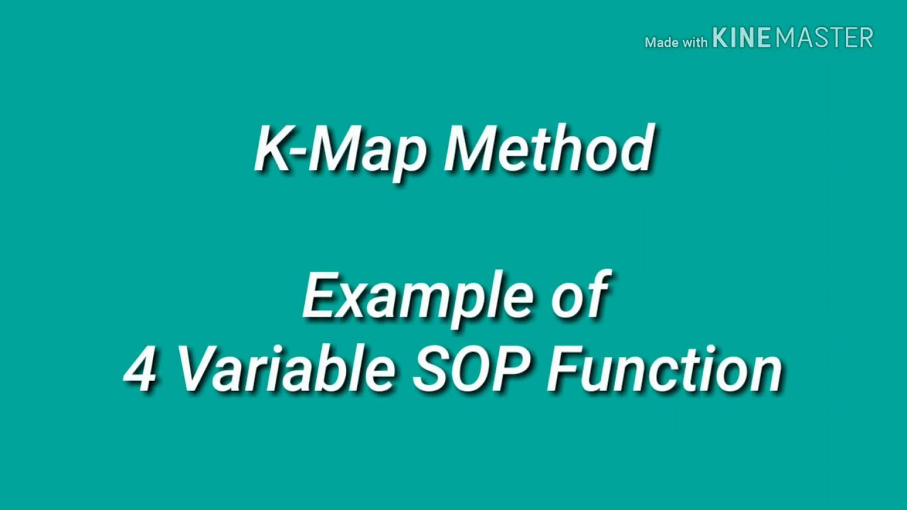 K-Map Method | SOP form with minterm | 4 Variable Function | In Hindi ...
